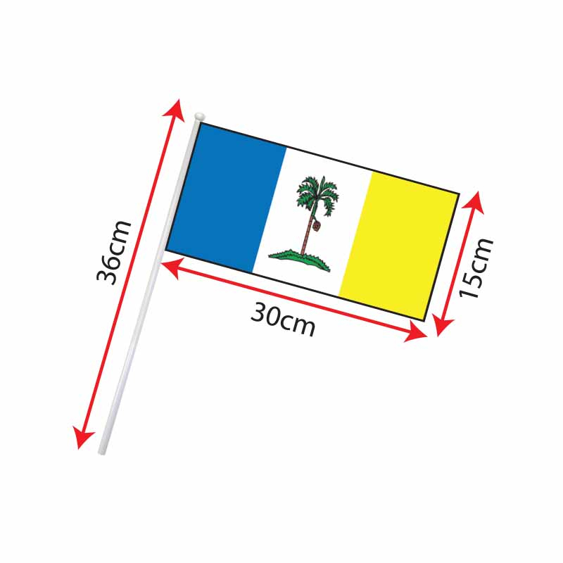 5PCS Pulau Pinang Hand Hold Flag, Bendera Tangan Negeri Pulau Pinang ...