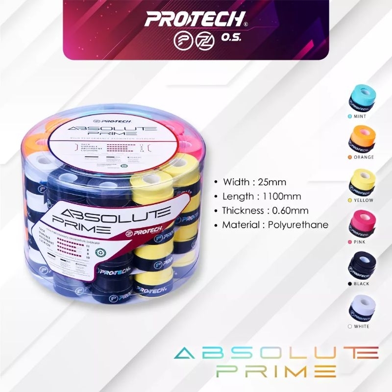 PROMOTION (100%ORIGINAL)PROTECH ABSOLUTE PRIME SUPER OVERGRIP TACKY | Shopee Malaysia