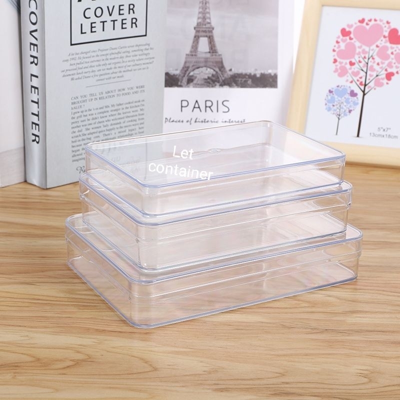 FLOWSY ( 1 PCS ) Rectangular Transparent Acrylic Cake Box Gift Hamper ...