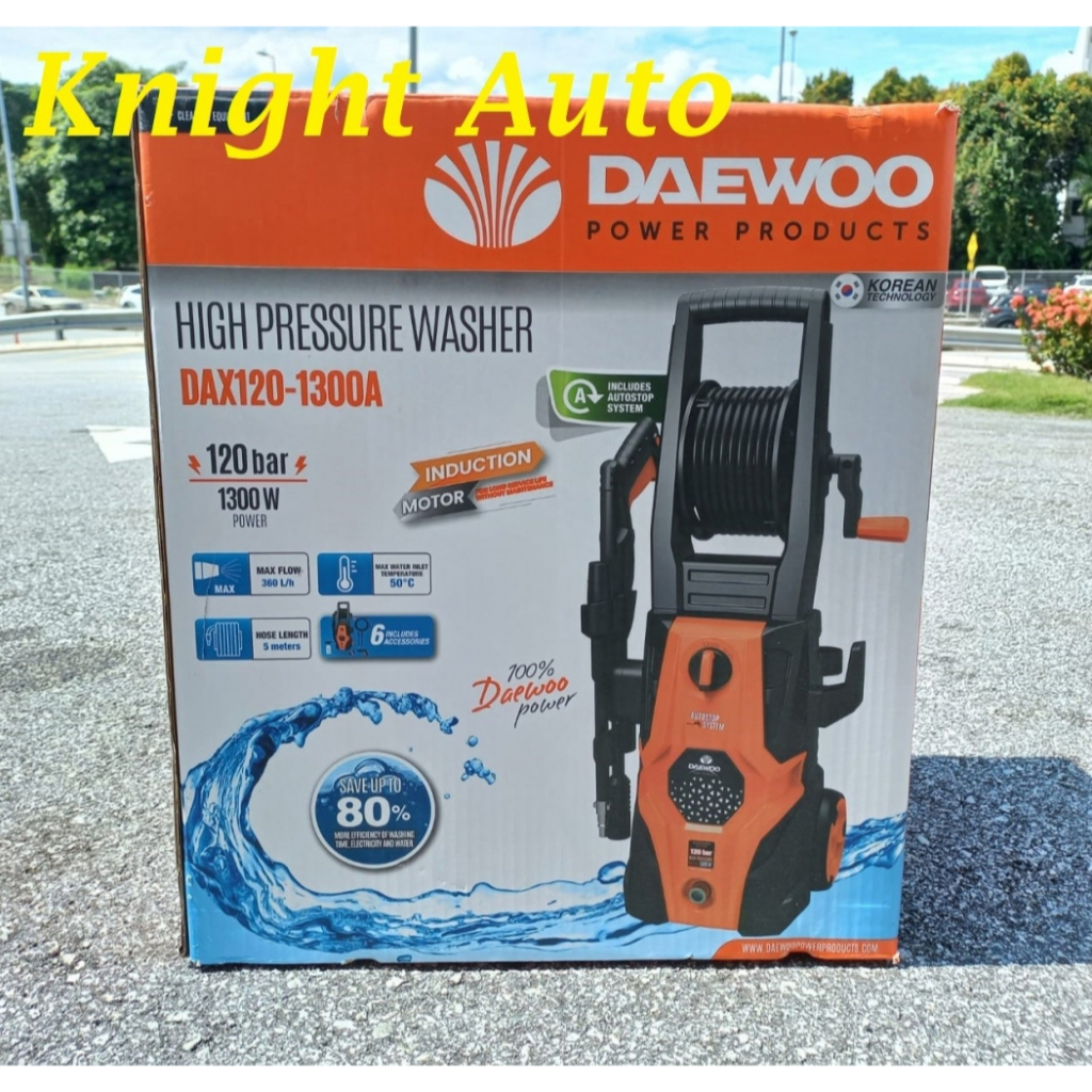DAEWOO DAX120-1300A 120BAR 1300W HIGH PRESSURE WASHER INDUCTION MOTOR ...