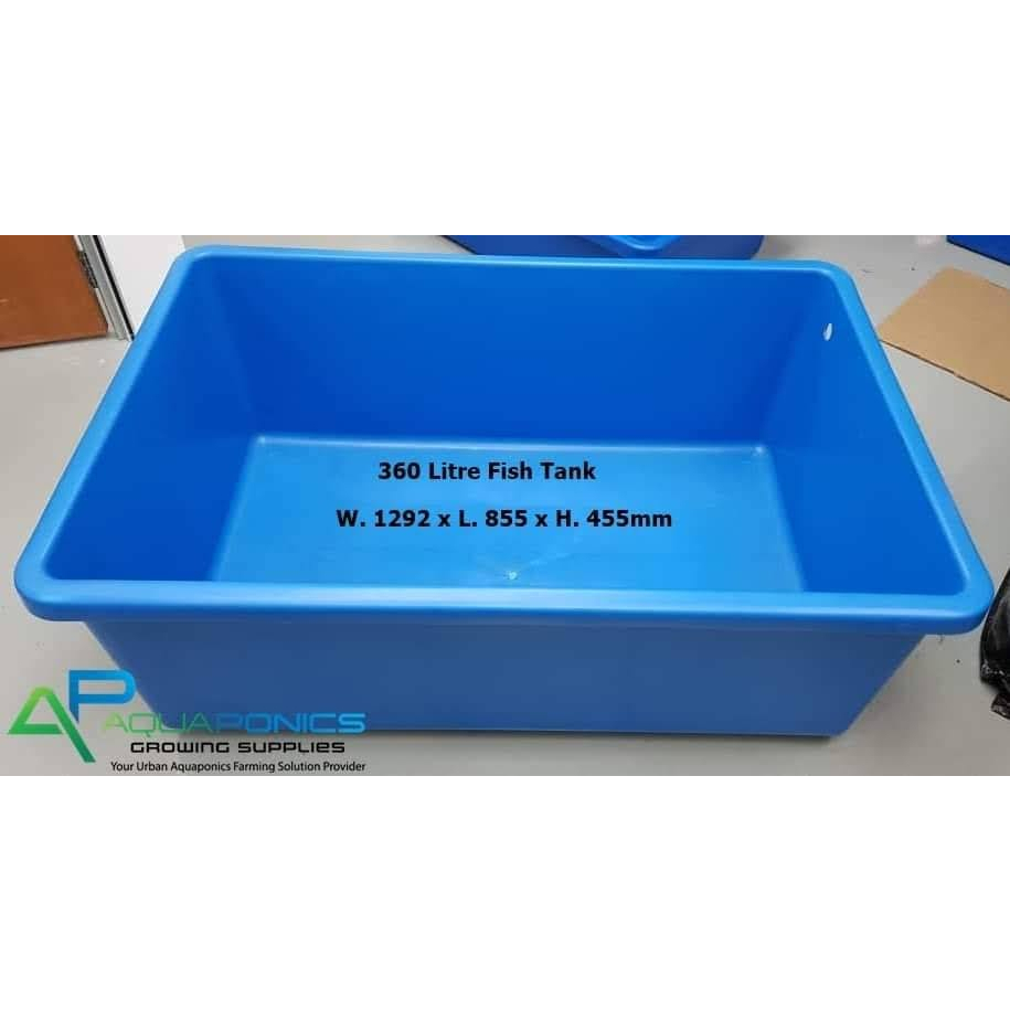 360Liter Blue Plastic Multipurpose Tank Fish Tank Aquaponics Leca Media ...