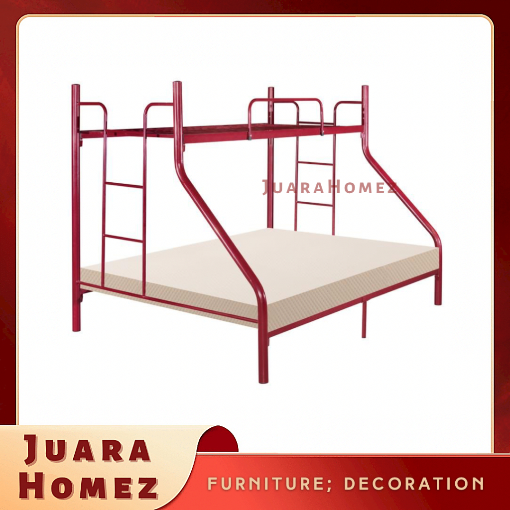 Metal Bunk Bed / Queen Metal Bed / Bunk Bed Adult / Bunk Bed Besi ...
