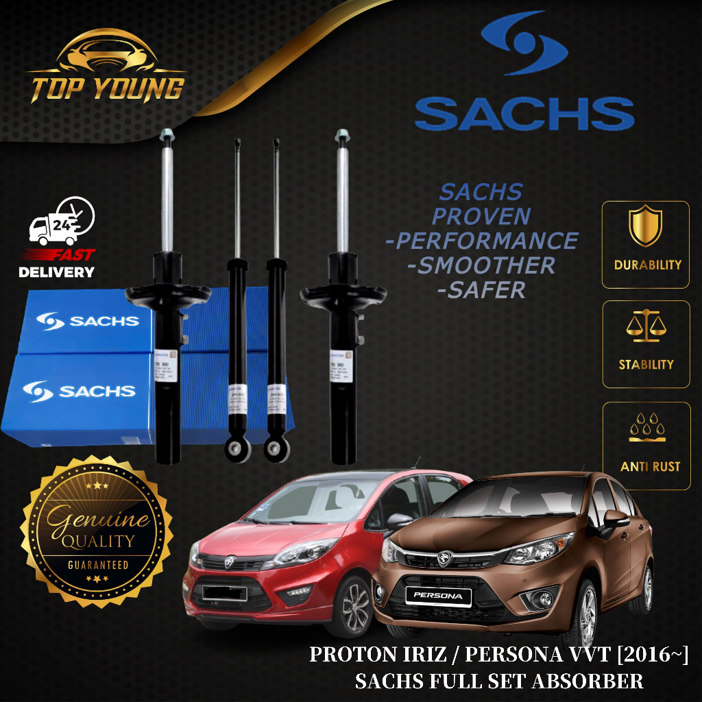 SACHS PROTON IRIZ / PERSONA VVT (2016~) SHOCK ABSORBER FULL SET FRONT ...