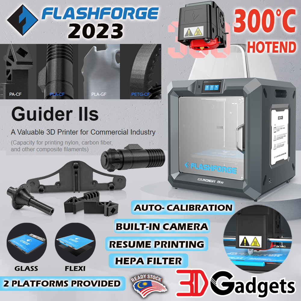 FlashForge Guider IIS 3D Printer Upgraded 2023 edition PLA PLA PRO ABS ABS PRO NYLON ASA PC ...