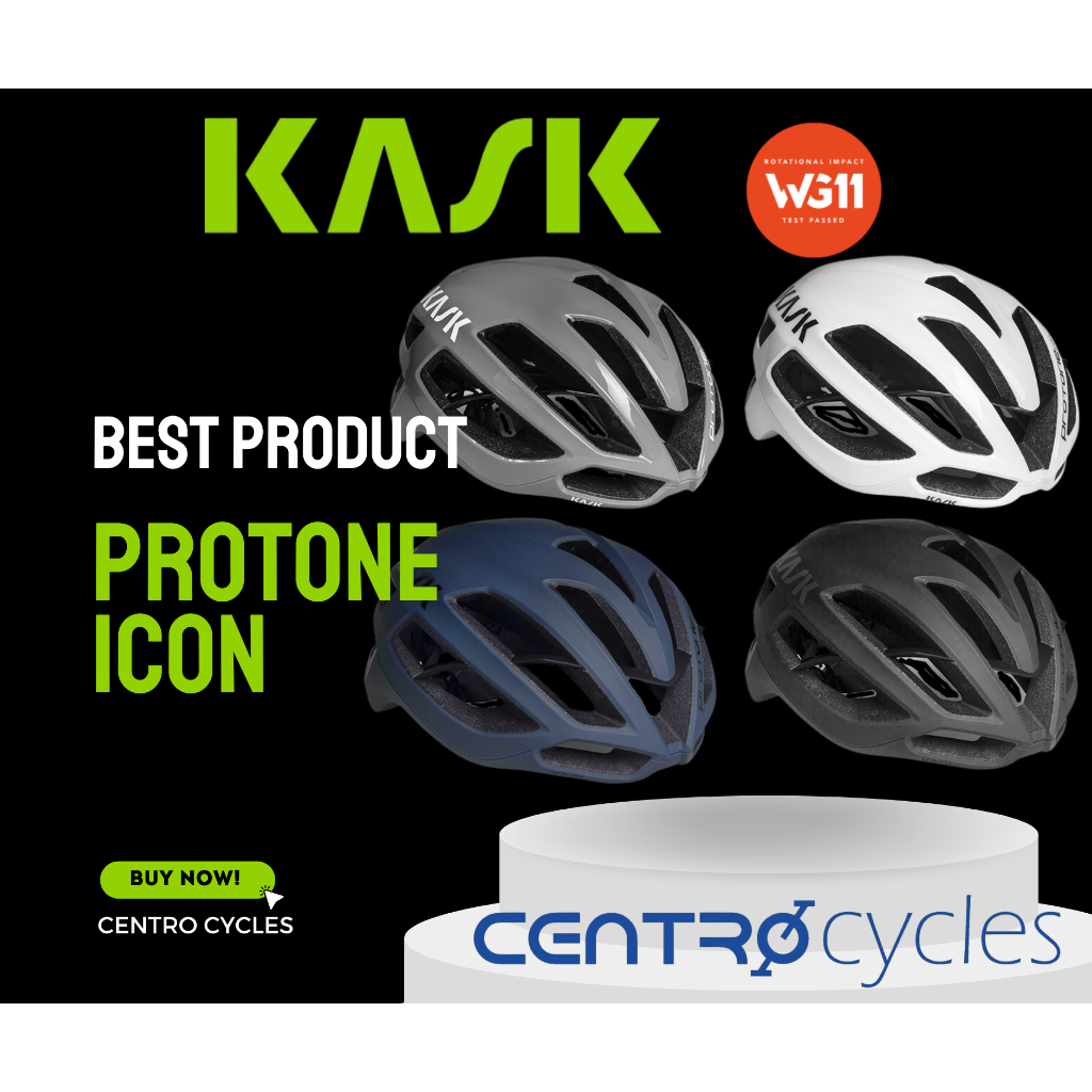 Topi Keledar Basikal | Cycling Helmet - KASK WG11 Protone Icon | Shopee ...