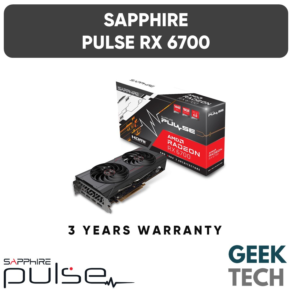 SAPPHIRE Pulse AMD Radeon RX 6700 10GB GDDR6 | Shopee Malaysia