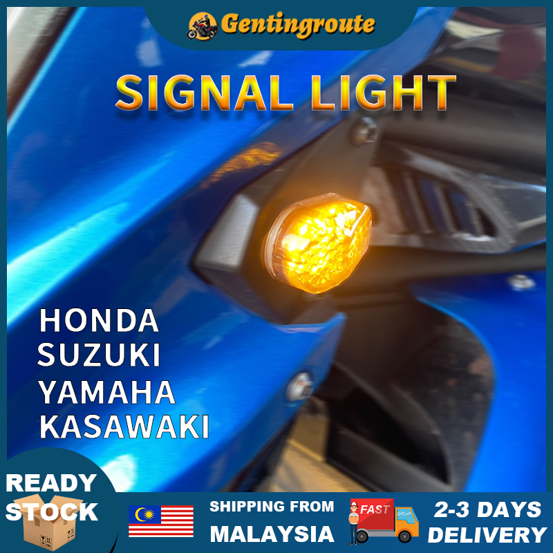 UNIVERSAL MOTORCYCLE 12V LED TURN SIGNALS LIGHT LAMPU INDICATOR LAMP ...
