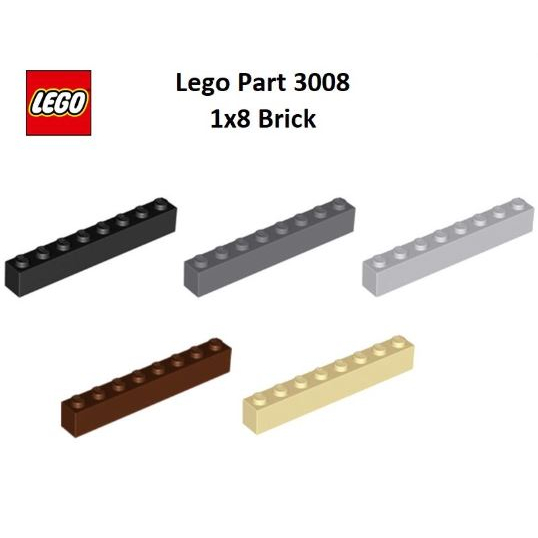 A27.[Ready Stock] 3008. Original Lego Parts : 1 x 8 Brick | Shopee Malaysia
