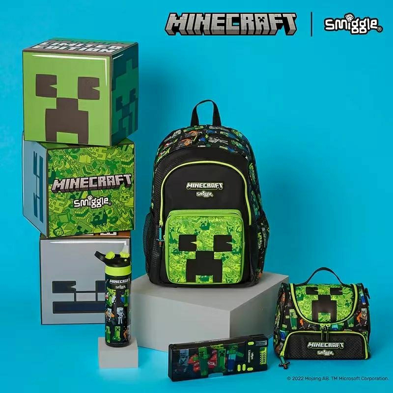 Original Smiggle Minecraft Classic Backpack | Shopee Malaysia