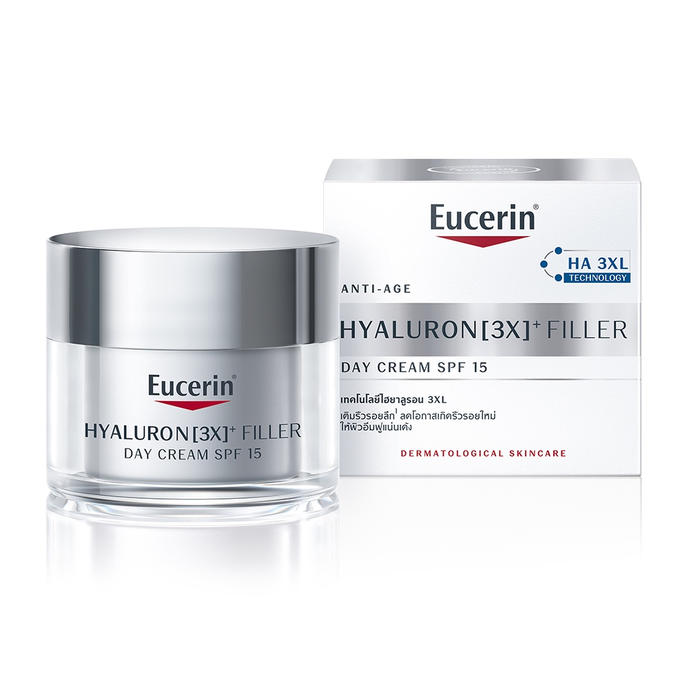 EUCERIN - HYALURON(3X)+ FILLER DAY CREAM SPF 15 FOR DRY SKIN (20ML)/ NIGHT CREAM 20ml | Shopee ...