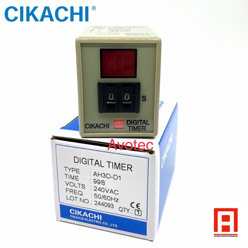 CIKACHI (CKC) AH3D-D1 99sec 2digit Digital Timer - Single Contact (1sec ...