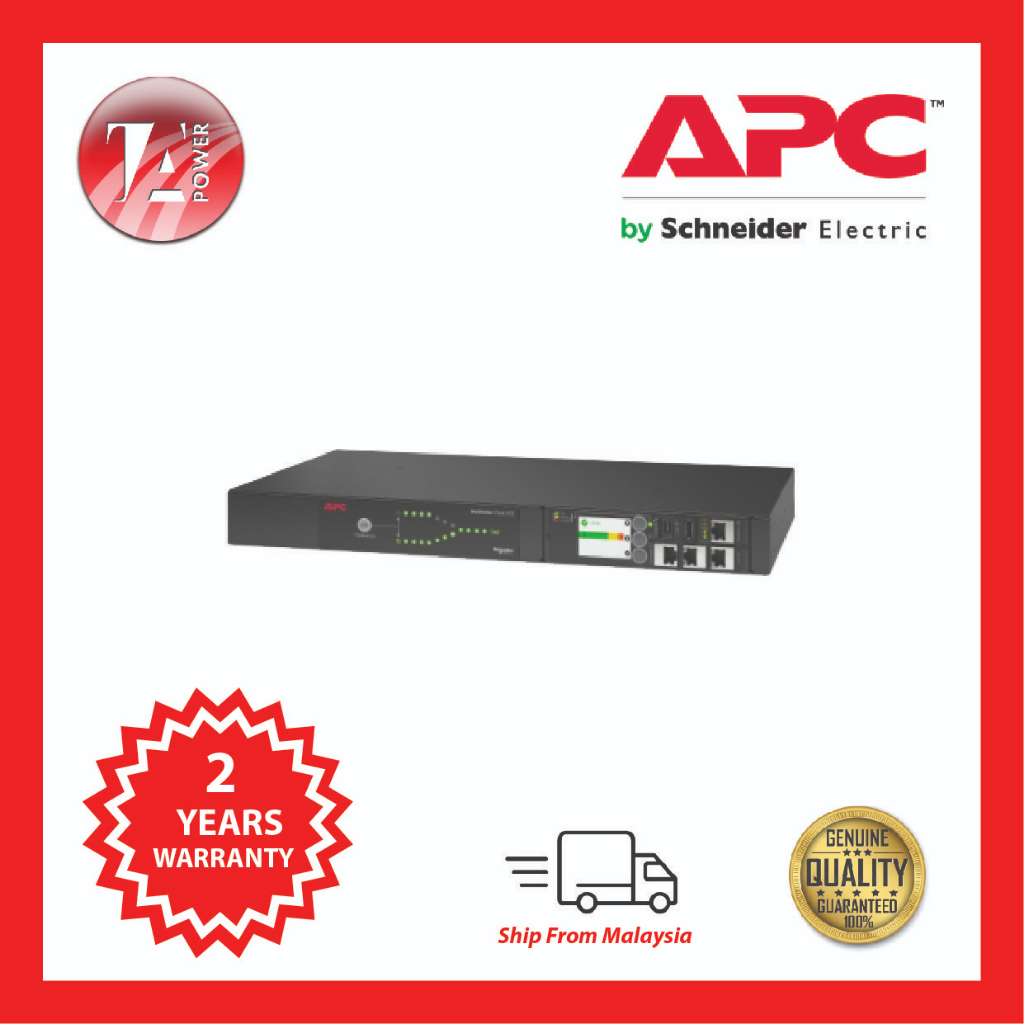 [LIMITED STOCK] APC Rack ATS, 230V, 16A, C20 in, (8) C13 (1) C19 out ...