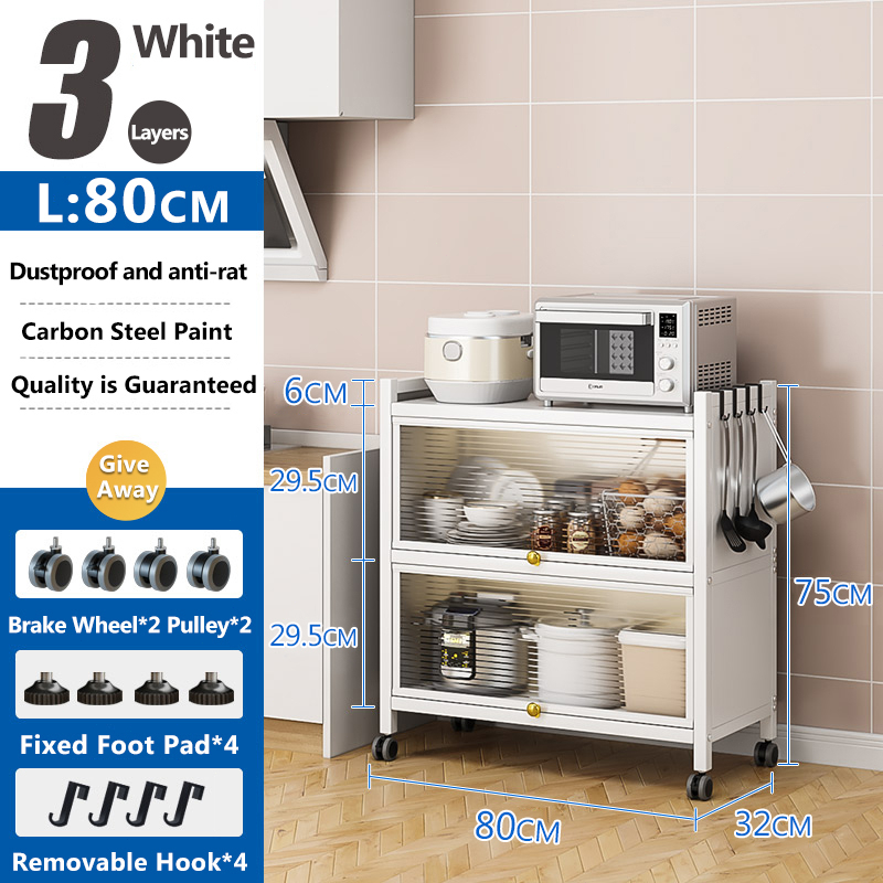 🔥Ready Stock🔥Kitchen rack floor-multi-layer microwave oven storage ...