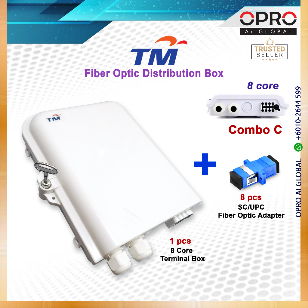8 Port Fiber Optic FTTH Termination Box (FTB) / Distribution Box ...