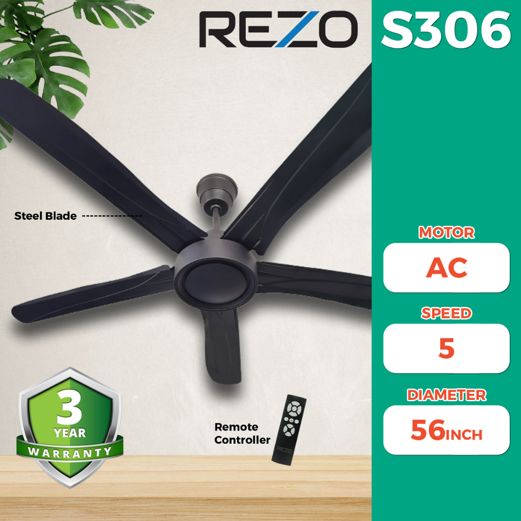 REZO Ventus MY56/5B / S106 / S306 Home Remote / Regulator Ceiling Fan ...