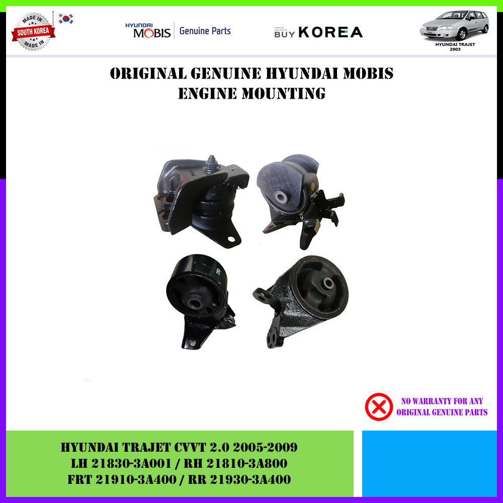 Hyundai Trajet 2.0 CVVT Genuine Mobis Engine Mounting (LH 21830-3A001 ...
