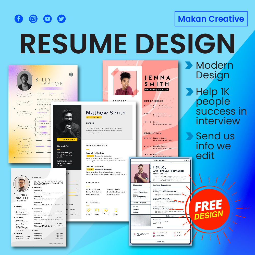 Resume Design Services Resume Edit for any Job Field By Experience ...