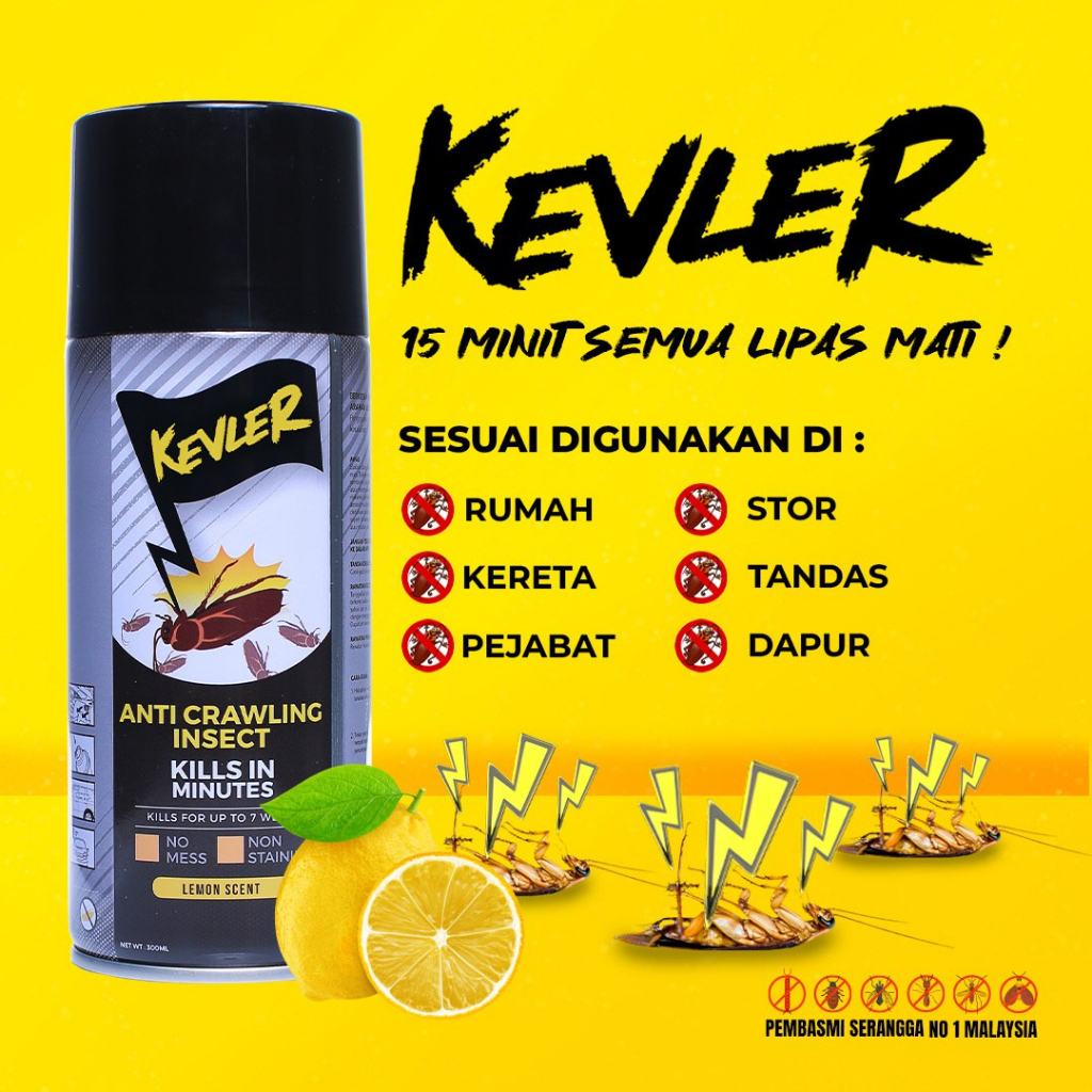 Kevler iKILLZZ Keller Pembunuh Lipas Semut Kereta Bilik Cockroach ...