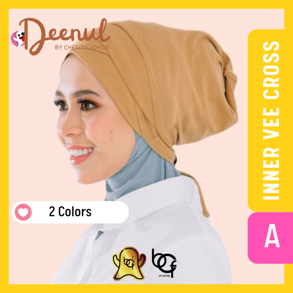 Inner Vee Cross Silang Hantu BCF Turban Cotton Silang Empat Bertali ...