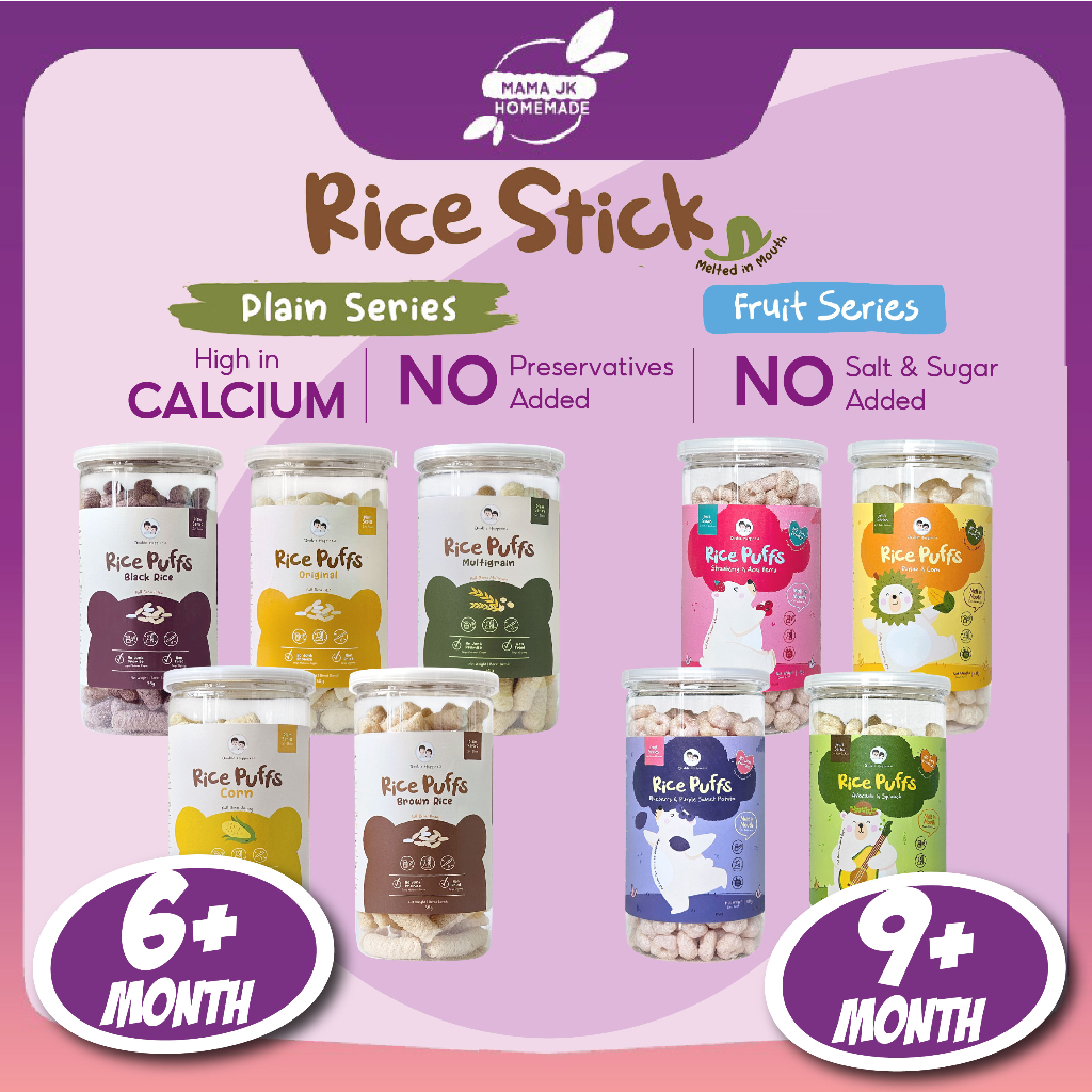 Double Happiness Fruits Series Rice Puff /Plain Series(10g / 50g) Rice ...