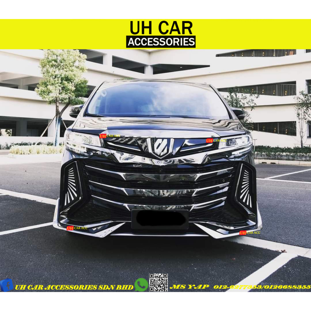 TOYOTA ALPHARD 2018-2023 CENTURY HAWK FRONT BUMPER BODYKIT GRILLE LED ...