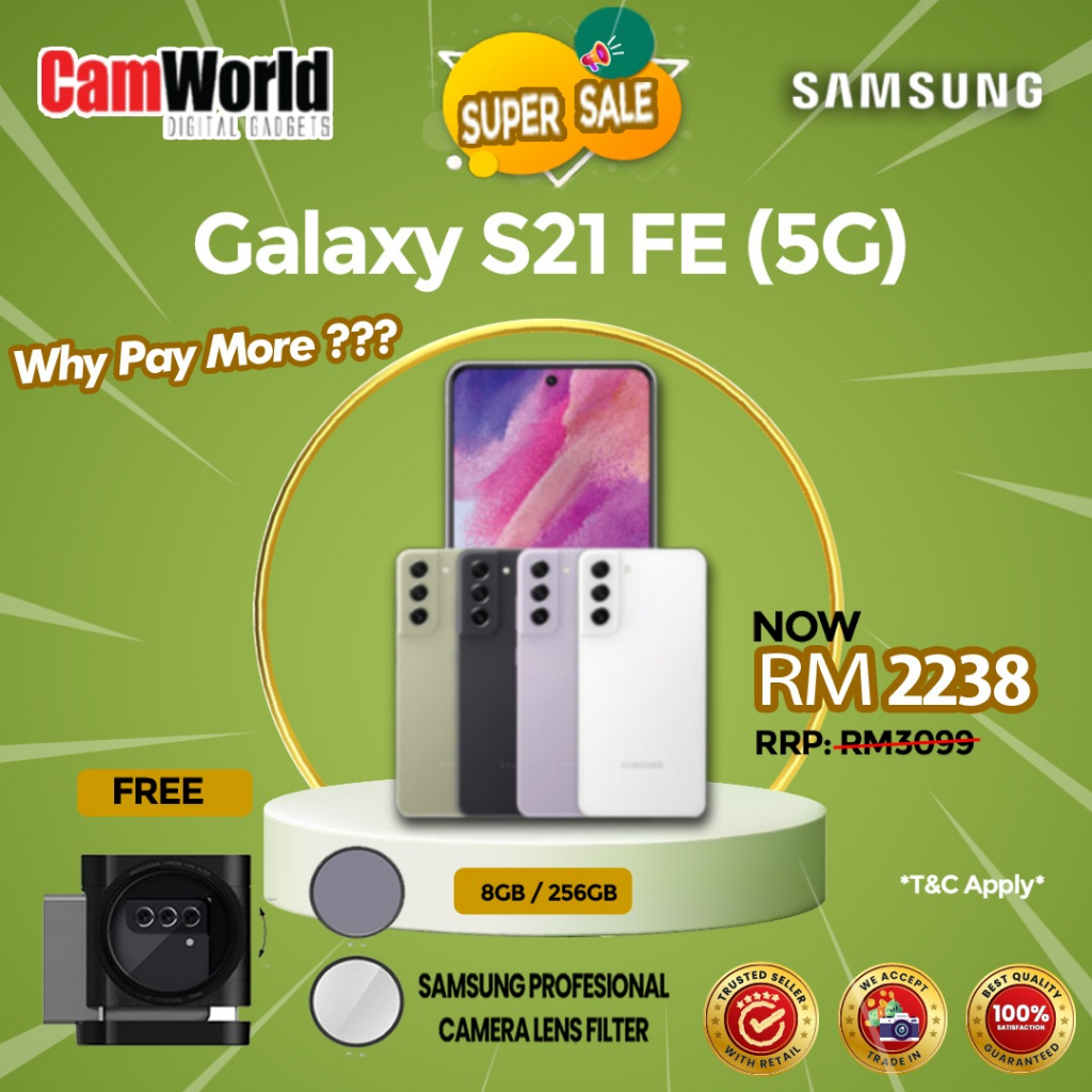 Samsung Galaxy S21 FE 5G ( 8GB + 256GB ) ( SM-G990 ) With Filter ...
