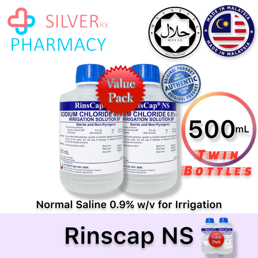 [Exp 12/2025] RinsCap Normal Saline Sodium Chloride 0.9% Irrigation ...