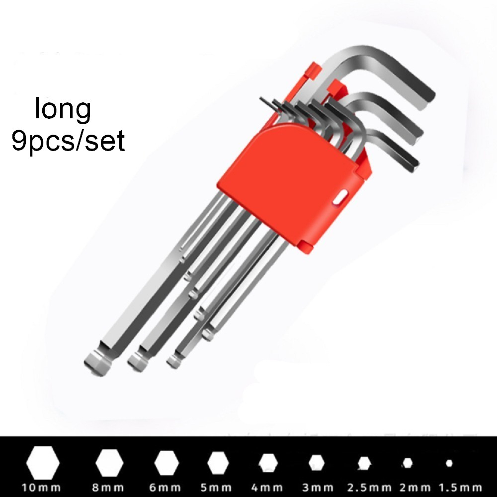 TRENY 🔥EXTRA LONG🔥9pcs High Quality Allen Key Set Elenkey Tool Set ...