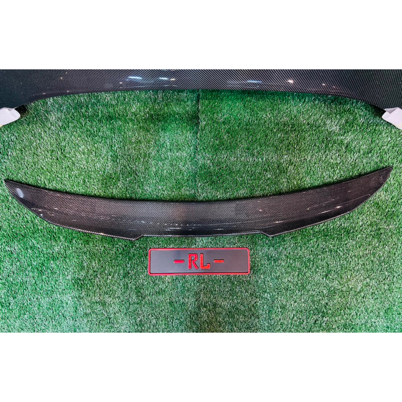 BMW E60 5 series PSM carbon fiber rear boot trunk ducktail lip spoiler ...