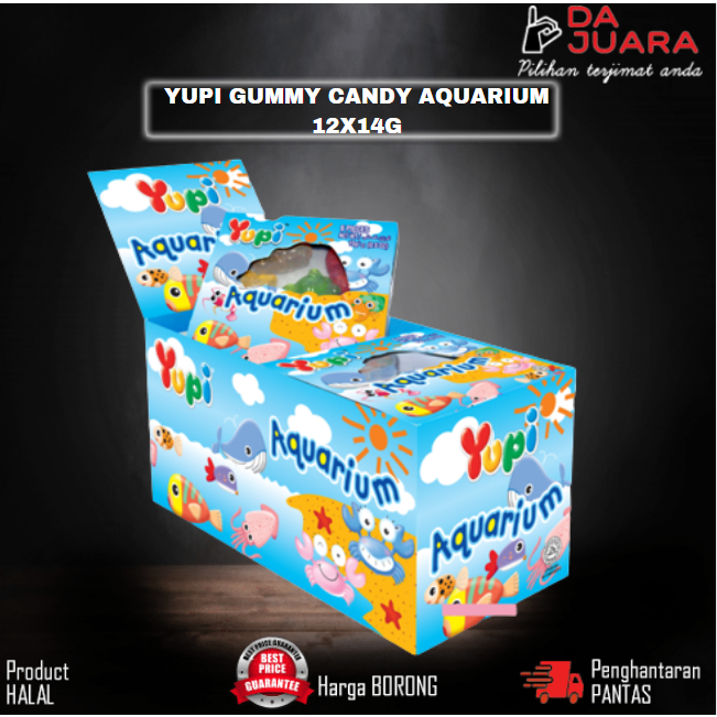YUPI GUMMY CANDY- AQUARIUM/SWEET HEART/GUMMI PIZZA/ FRUIT COCKTAILS 12PCS/14G | Shopee Malaysia