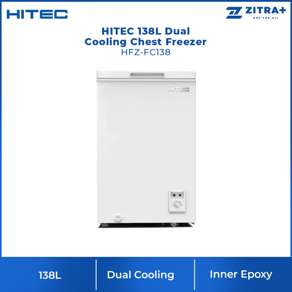 HITEC 138L Dual Cooling Chest Freezer HFZ-FC138 | Removeable Basket | Manual Defrost System ...