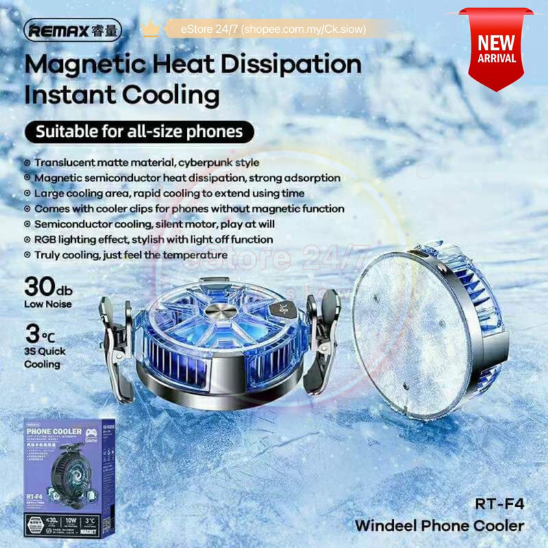 REMAX F7 F7i K4 RT F8 F4 F1 SL 13 Phone Cooler Back USB Type C Cooling Fan Mobile SemiConductor ...
