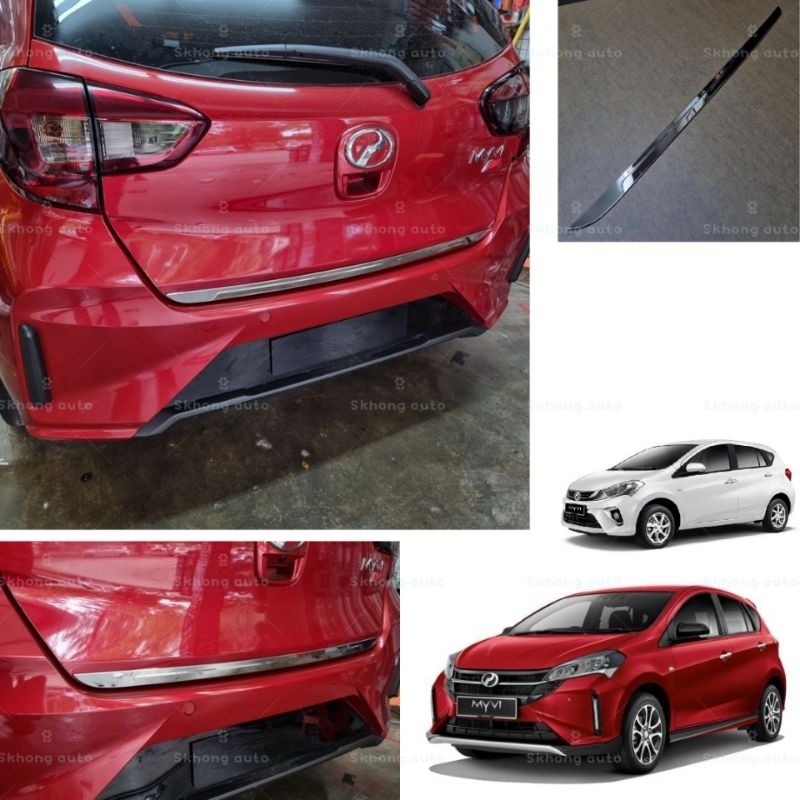 Perodua Myvi gen3 gm3 stainless steel tail gate trim garnish ...