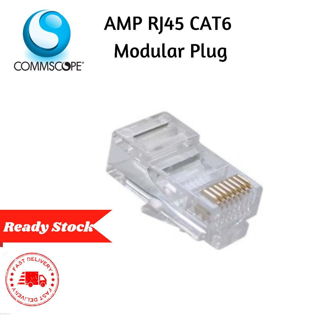 100pcs Commscope RJ45 Cat 6 Modular Plug UTP Crystal Head Original ...