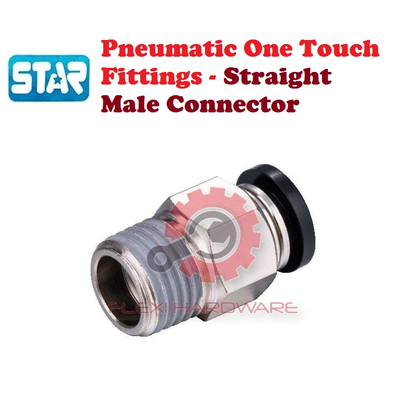 Pneumatic One Touch Fittings - Straight Male Connector | Shopee Malaysia