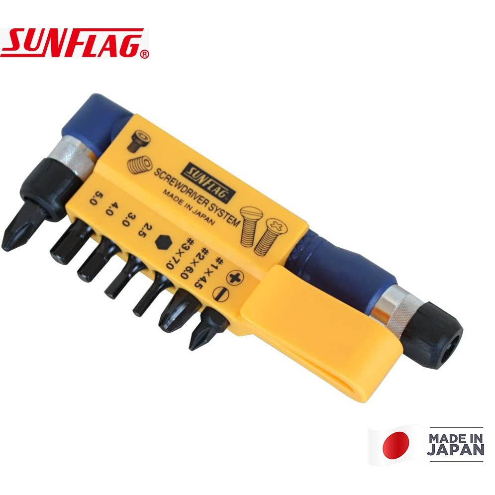 SUNFLAG 4 Way Offset Screwdriver Set With Spare Bits Made In Japan ...