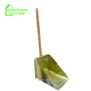 Large Steel Dustpan Recycle Material Wooden Handle Penyodok Besi Besar ...