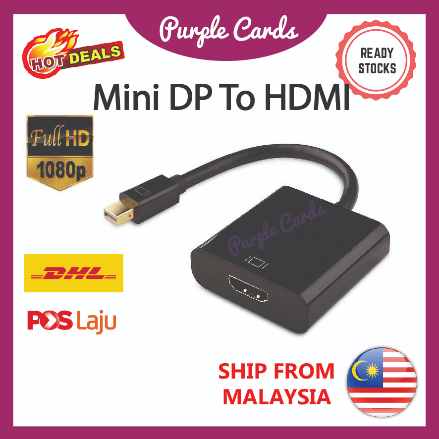 Mini DP to HDMI / Mini Display Port To HDMI Converter 1080P | Shopee ...