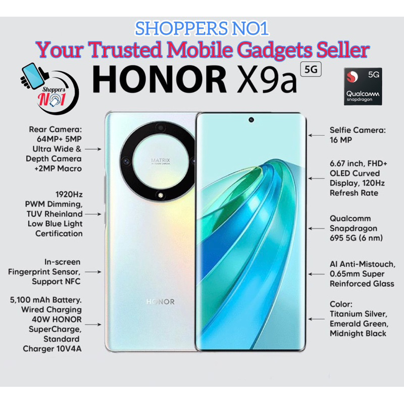 [NEW Sealed Box] Honor X9a 5G 8GB/256GB Snapdragon Processor Malaysia ...