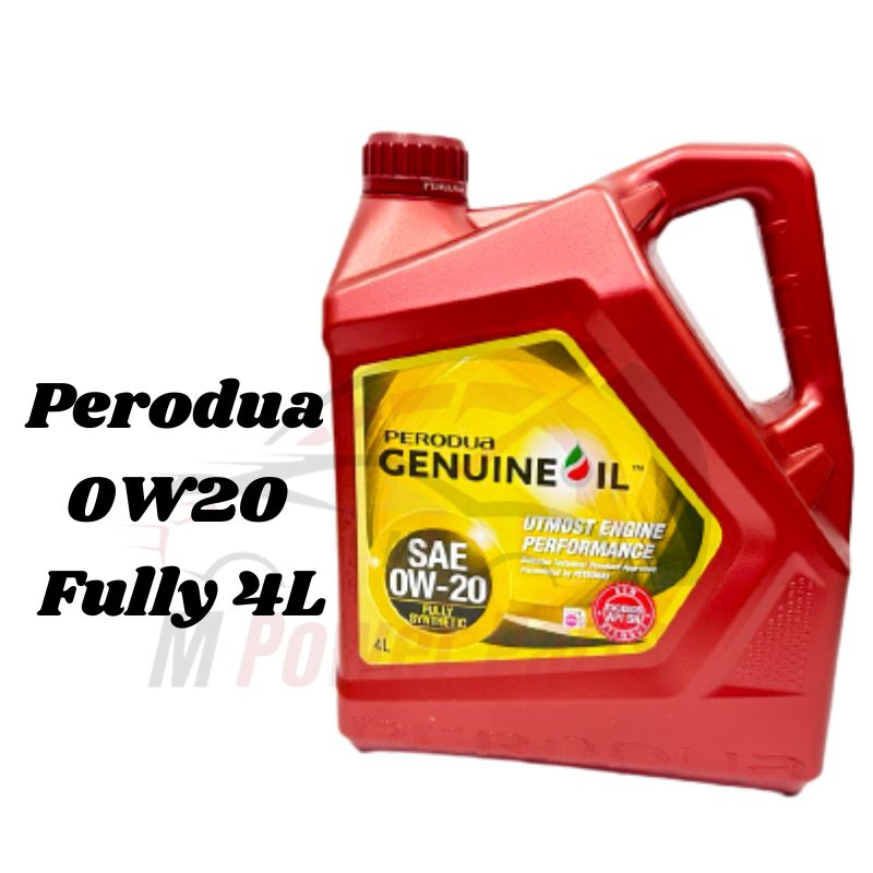 Perodua Engine Oil 0w20 Fully Synthetic Enjin Oil Kereta Minyak Hitam ...