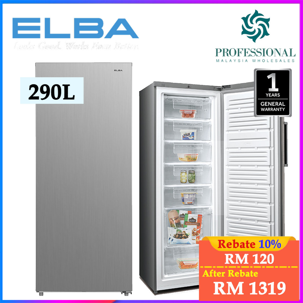 ELBA 220L/ 270L/ 290L/ 570L Upright Freezer with Transparent Drawers No ...