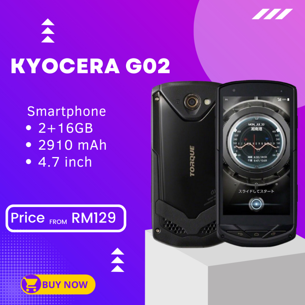 Kyocera Torque G02 (2+16GB) original secondhand | Shopee Malaysia