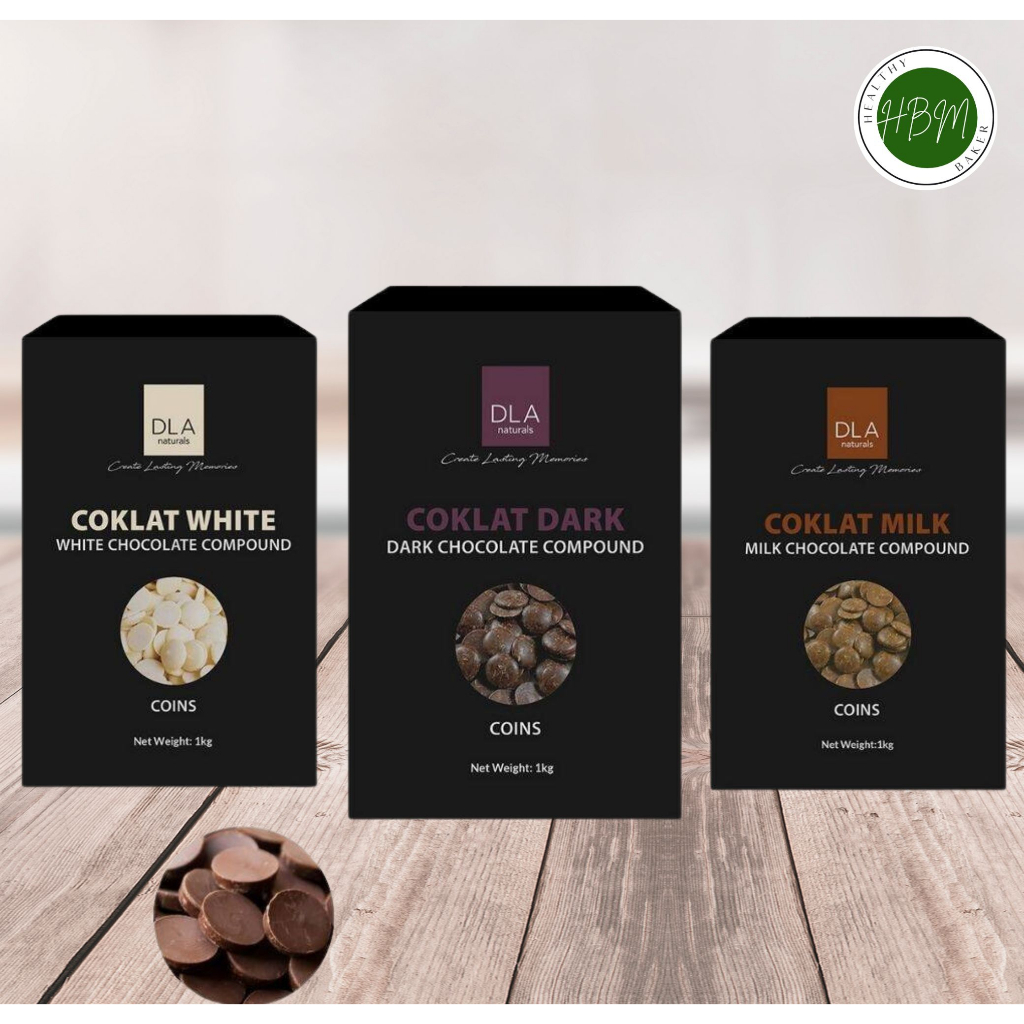 DLA Chocolate Coklat Dark / Milk / White Compound Chocolates 1kg ...