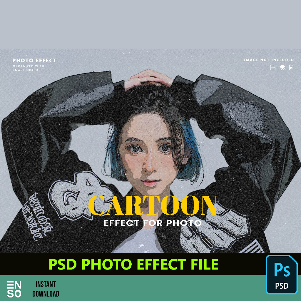 PSD Photo Effect Editable PSD File | Cute Cartoon Photoshop Photo ...