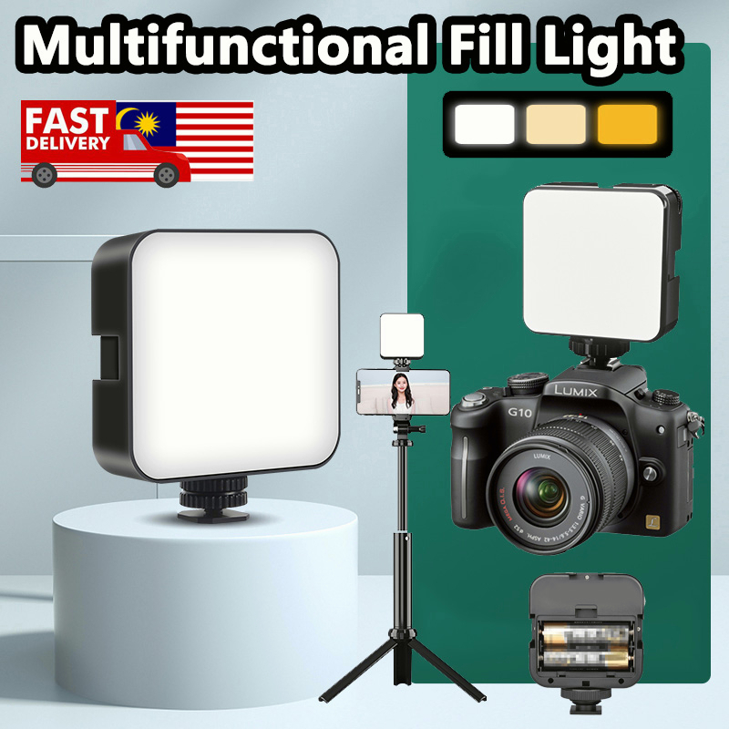 6500K LED Video Light Rechargeable Camera Lights Fill Lamp Portable ...