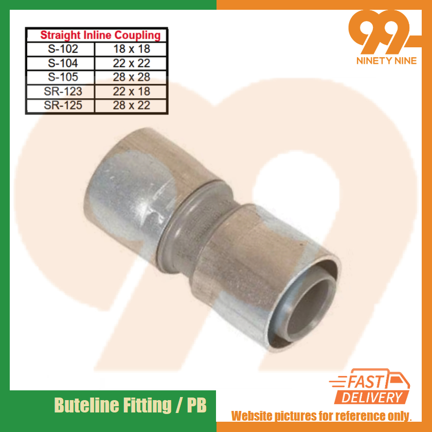 Buteline Fitting | PB Straight Inline Coupling | Socket | Withstand Hot ...