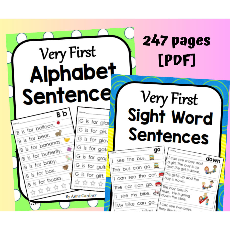 A177 - [PDF] Vey First Alphabet + Sight Word Sentences 247 pages ...