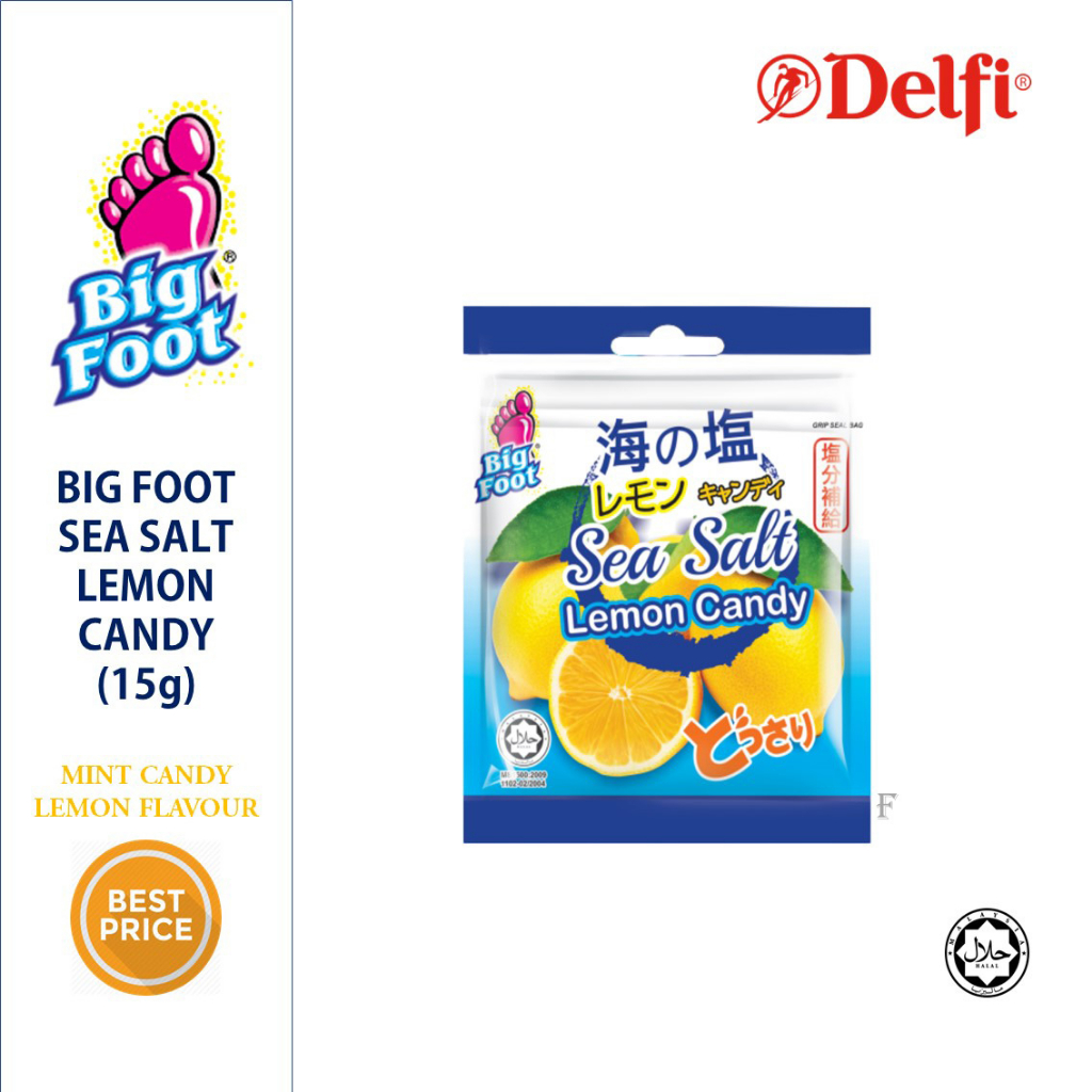 BIG FOOT SEA SALT LEMON CANDY (15g) | Shopee Malaysia