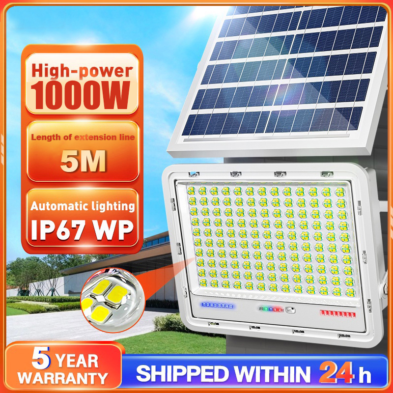 READY STOCK 1000W Lampu Solar Light Outdoor Lighting LED Solar ...