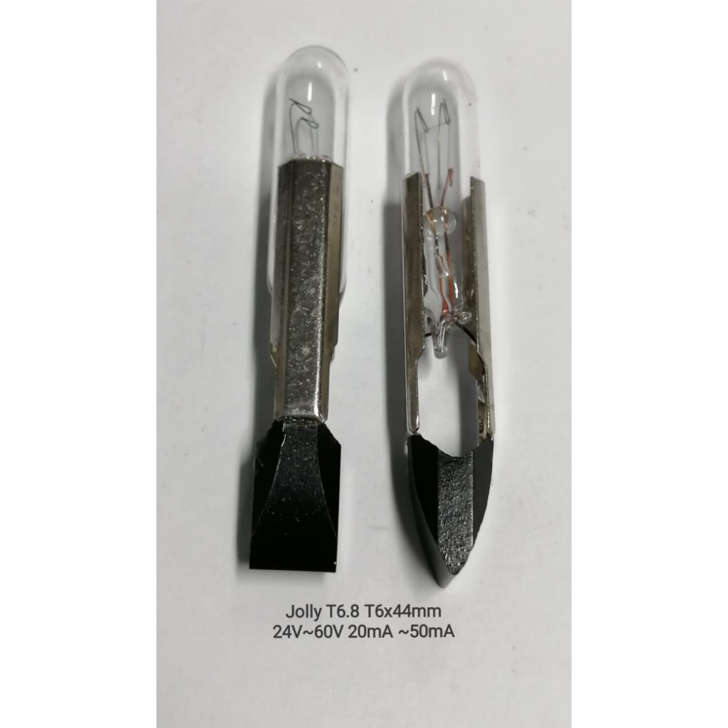 JOLLY T6.8 T6X44mm 24V, 28V, 30V, 36V, 48V, 50V, 60V, 20mA, 40mA, 50mA ...